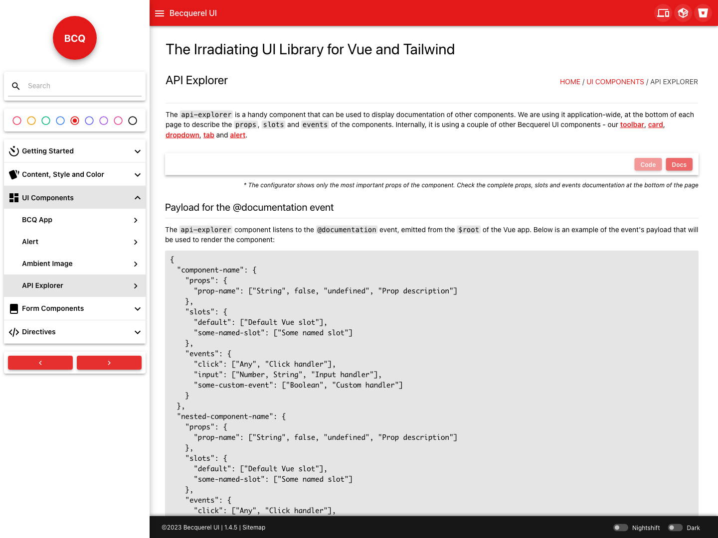 API Explorer | Becquerel UI